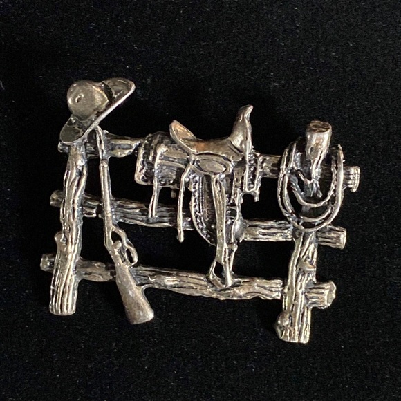 Vintage | Jewelry | Vintage Western Cowboy Pin Brooch | Poshmark